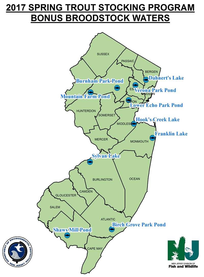 NJDEP Division of Fish & Wildlife - 2017 Bonus Broodstock Trout Ponds ...