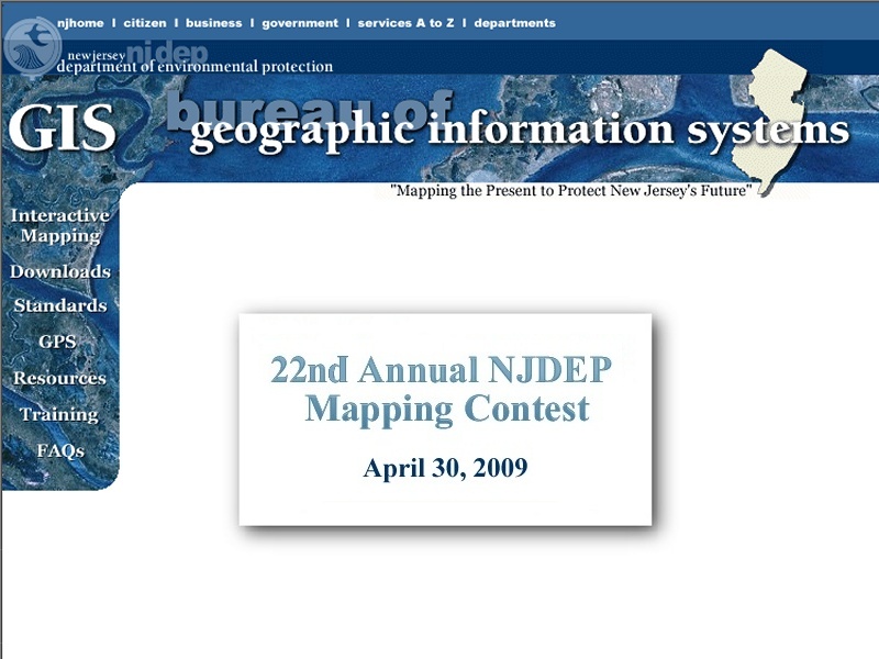 22nd Annual Njdep Mapping Contest April 30 2009