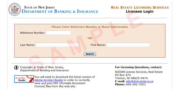 NJDOBI Licensing Services