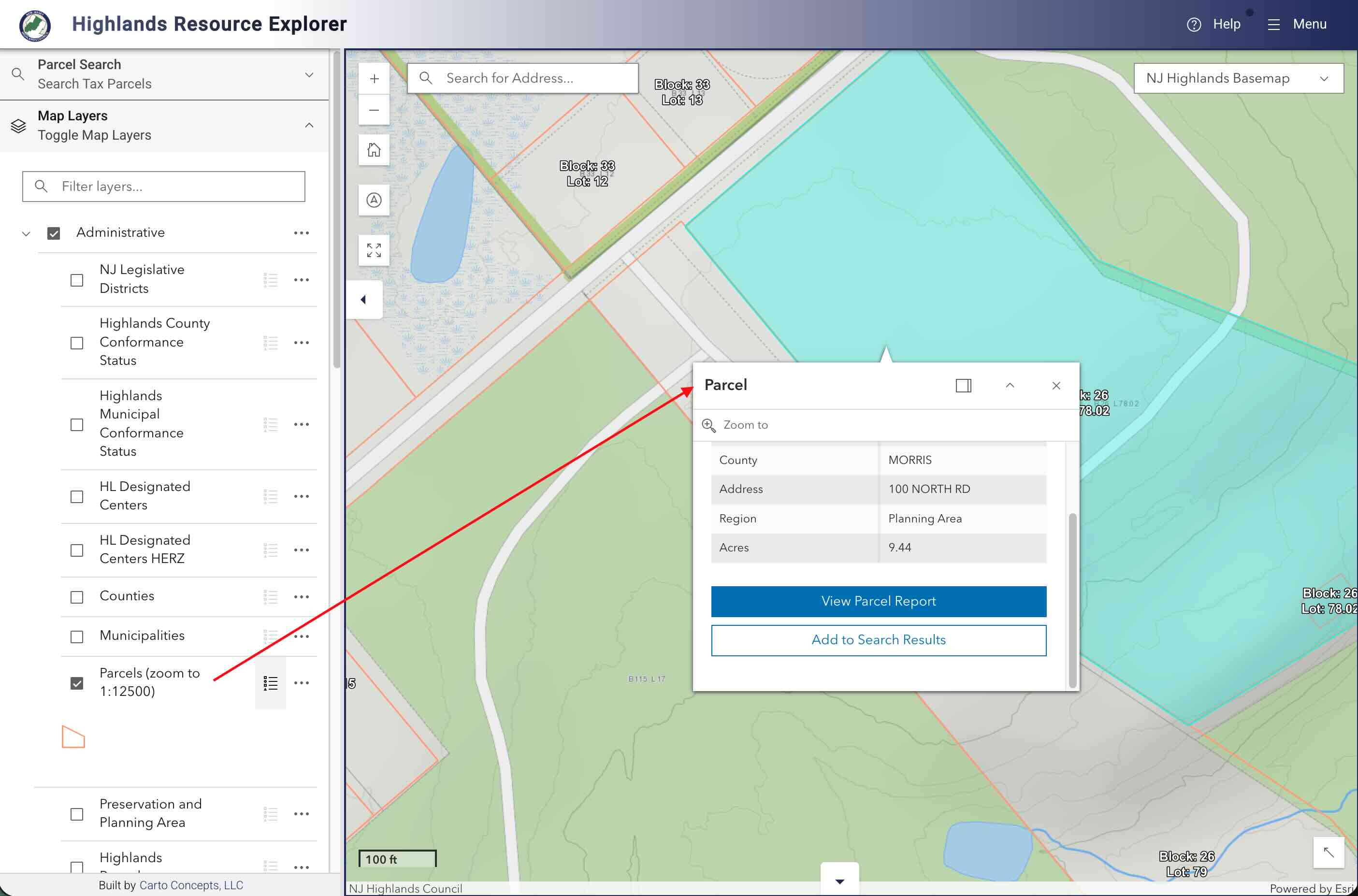 NJ Highlands Council Resource Explorer