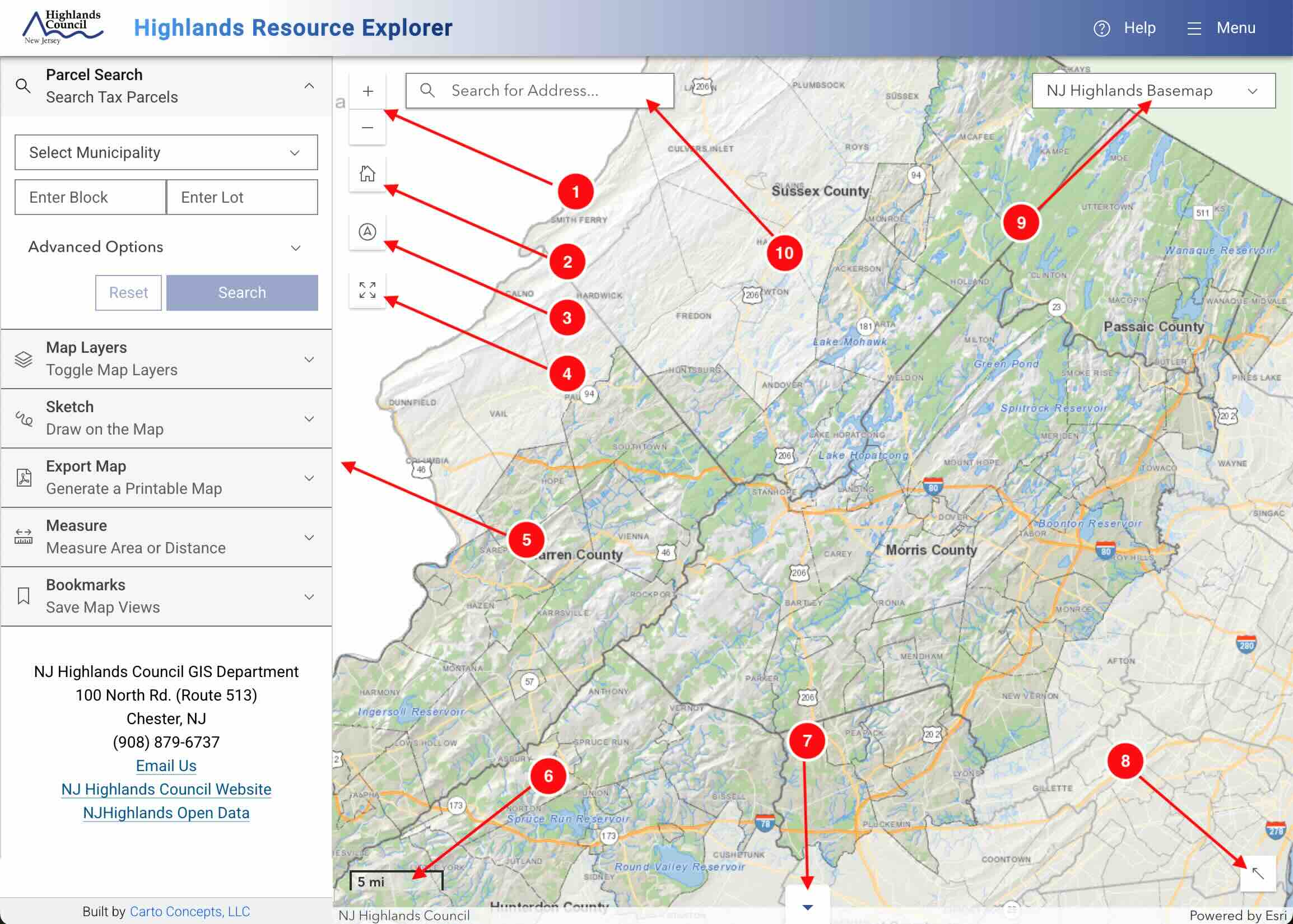 NJ Highlands Council Resource Explorer