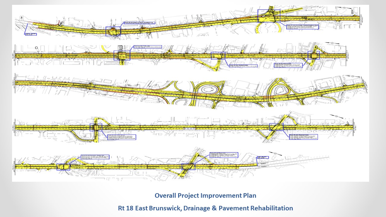Maps and Plans , Route 18 East Brunswick Drainage and Pavement ...
