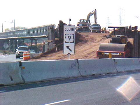 Route 1 and 9 Merge; New Jersey Department of Transportation